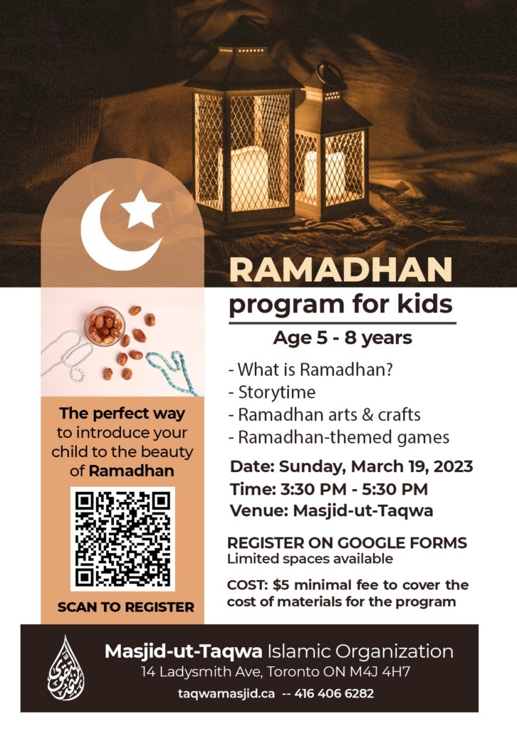 Kids Ramadhan Program – Masjid-ut-Taqwa